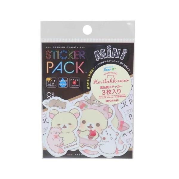 「ステッカー：キャラクター」 リラックマ グッズ ステッカーキャラクター キャラクター ステッカーパックミニ 3枚セット コリラックマ 自転車やパソコンいろんなところに貼って楽しい耐水ステッカー サンエックスの大人気キャラクター[リラックマ...