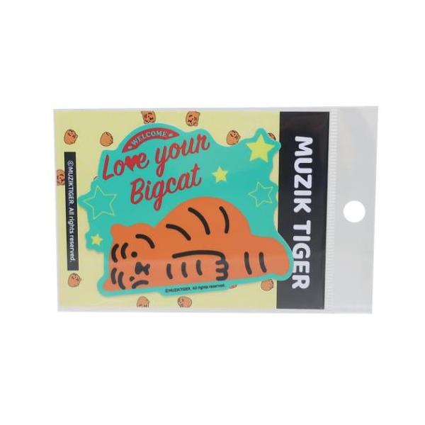 「ステッカーその他」 ダイカットシール MUZIK TIGER ムジークタイガー ダイカットステッカー Love your Bigcat 自転車やパソコンいろんなところに貼って楽しい耐水ステッカー 韓国発のアクセ、ライフスタイルブランド[M...
