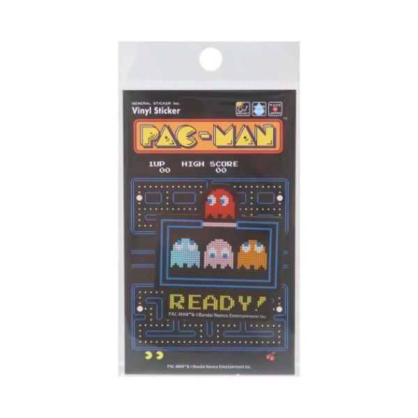 「シール：キャラクター」 パックマン ダイカットシール ホログラムステッカー READY  自転車やパソコンいろんなところに貼って楽しい耐水ステッカー 1980年発売以来の人気ゲーム[パックマン]がグッズになって登場こちらは定番人気アイテム...