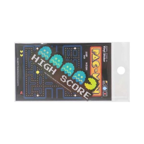「シール：キャラクター」 パックマン グッズ ダイカットシール ゲームキャラクター ホログラムステッカー HIGH SCORE 自転車やパソコンいろんなところに貼って楽しい耐水ステッカー 1980年発売以来の人気ゲーム[パックマン]がグッズ...