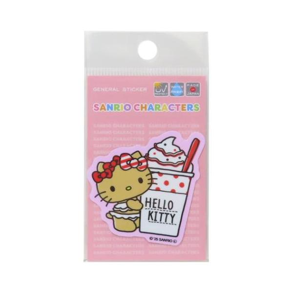 「ステッカー：キャラクター」 ハローキティ ビニールシール ダイカットミニステッカー 日焼け フラッペ サンリオ ゼネラルステッカー 自転車やパソコンいろんなところに貼って楽しい耐水ステッカー 大人気サンリオキャラクターグッズにまたまた可愛...