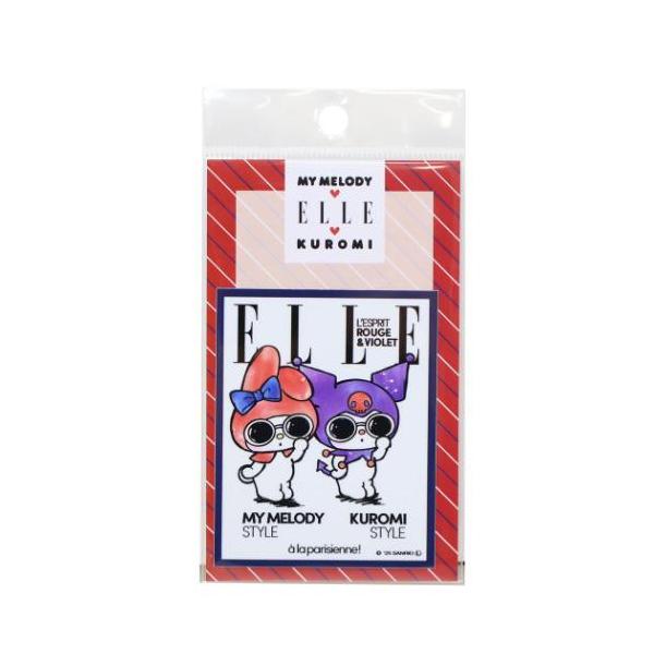 「ステッカー：キャラクター」 ダイカットステッカー ELLExマイメロディ＆クロミ ダイカットシール サンリオ ゼネラルステッカー ポスター [ELLE]×[マイメロディ＆クロミ]のコラボグッズ登場 大人気ファッション誌[ELLE]x[マイ...