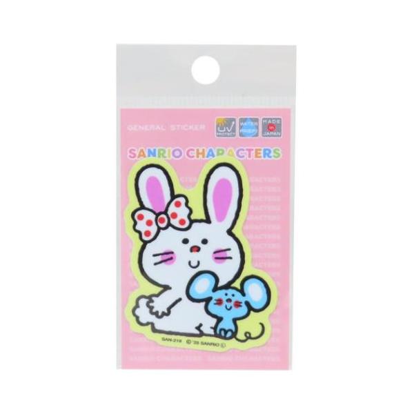 「ステッカー：キャラクター」 ダイカットミニステッカー バニー＆マッティ ビニールシール サンリオ ゼネラルステッカー 自転車やパソコンいろんなところに貼って楽しい耐水ステッカー 大人気サンリオキャラクターズグッズにまたまた可愛いnewアイ...