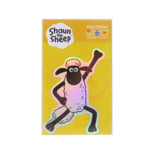 「ステッカー：キャラクター」 ひつじのショーン キャラクター ダイカットシール ホログラムステッカー ショーン ひつじのショーンのかわいいホログラムステッカー 大人気[ひつじのショーン]のかわいいダイカットミニステッカーが登場耐光耐水仕様の...