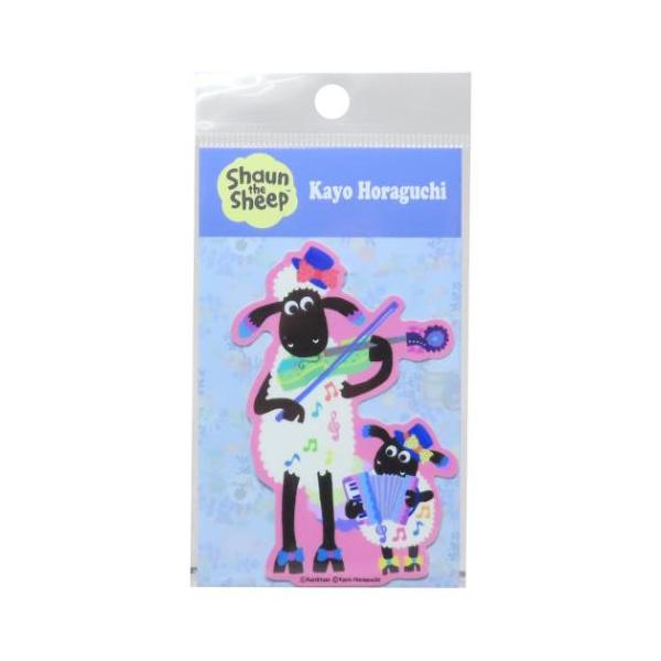 「ステッカー：キャラクター」 ひつじのショーン×ホラグチカヨ キャラクター ダイカットシール ダイカットステッカー ショーン＆ティミー 自転車やパソコンいろんなところに貼って楽しい耐水ステッカー 人気グラフィック アーティストの[ホラグチカ...