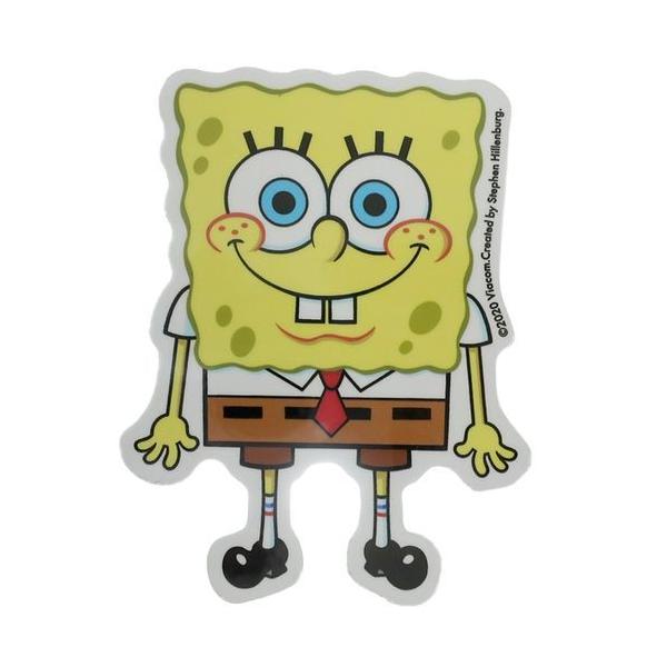 「ステッカー：キャラクター」 スポンジボブ 防水 ビッグ シール ダイカット トラベル ステッカー SPO-001 ゼネラルステッカー 耐光耐水仕様 自転車やパソコンいろんなところに貼って楽しい防水ステッカー ニコロデオンでも大人気[SPO...