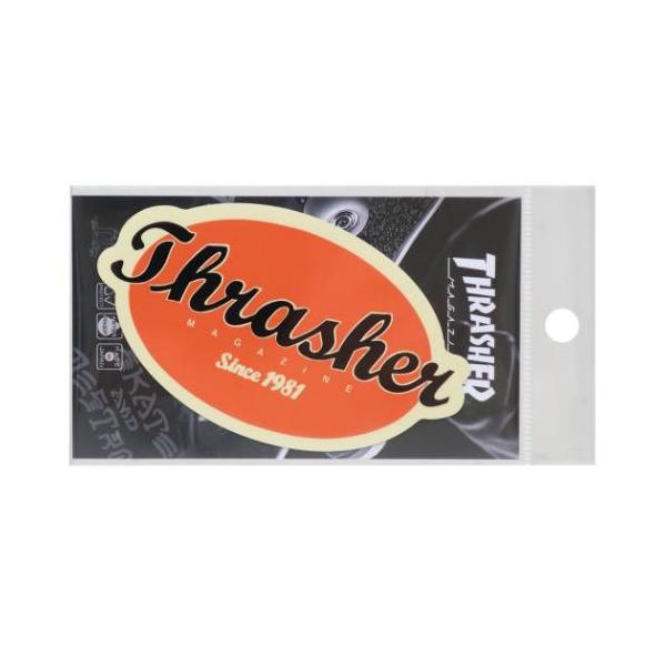 「ステッカーその他」 THRASHER グッズ ダイカットシール スポーツブランド スラッシャー ビニールステッカー 自転車やパソコンいろんなところに貼って楽しい耐水ステッカー スケートカルチャーを体現するアイコニックブランド［THRASH...
