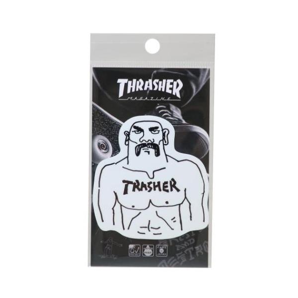 「ステッカーその他」 THRASHER スラッシャー ダイカットシール ビニールステッカー COOZIE GONZ スポーツブランド 自転車やパソコンいろんなところに貼って楽しい耐水ステッカー スケートカルチャーを体現するアイコニックブラン...