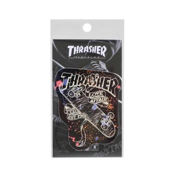 「ステッカーその他」 THRASHER グッズ ダイカットシール スポーツブランド スラッシャー 自転車やパソコンいろんなところに貼って楽しい耐水ステッカー スケートカルチャーを体現するアイコニックブランド［THRASHER／スラッシャー］...