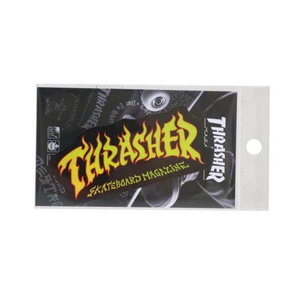 「ステッカーその他」 THRASHER スポーツブランド スラッシャー ダイカットシール ホログラムステッカー OUTLINE FIRE 自転車やパソコンいろんなところに貼って楽しい耐水ステッカー スケートカルチャーを体現するアイコニックブ...