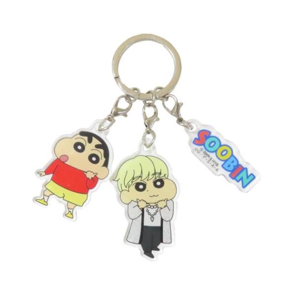 「キーホルダー」 キーホルダー TOMORROW X TOGETHER クレヨンしんちゃん 3連アクリルキーホルダー SOOBIN TXTとクレヨンしんちゃんコラボグッズ登場 韓国アイドルグループ[TOMORROW X TOGETHER]x...