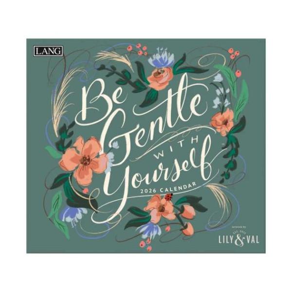 「LANG/ラング」 2026 Calendar LANG ラング 壁掛けカレンダー2026年 Lily＆Val Be Gentle With Yourself カントリー フラワー 毎年人気のアメリカLANG社のカントリー&amp;フォー...
