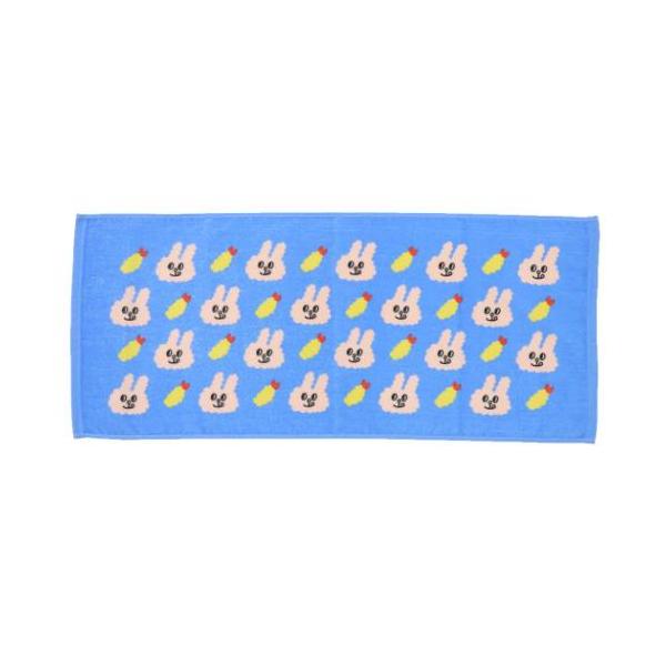 「フェイスタオル」 フェイスタオル BUNNI KONBINY プリントロングタオル モグちゃんとえび天 犬飼タオル コットン100％で吸水＆手触りもバツグンのプリントタオル 毎日が楽しくなるキュートなタオルシリーズこちらはとってもかわいい...