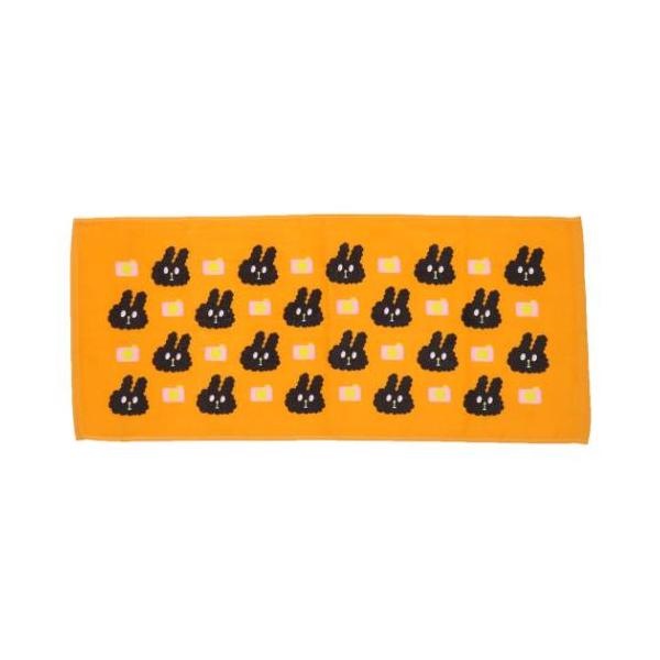 「フェイスタオル」 フェイスタオル BUNNI KONBINY プリントロングタオル クロくんとカメラ 新生活準備 コットン100％で吸水＆手触りもバツグンのプリントタオル 毎日が楽しくなるキュートなタオルシリーズこちらはとってもかわいい[...