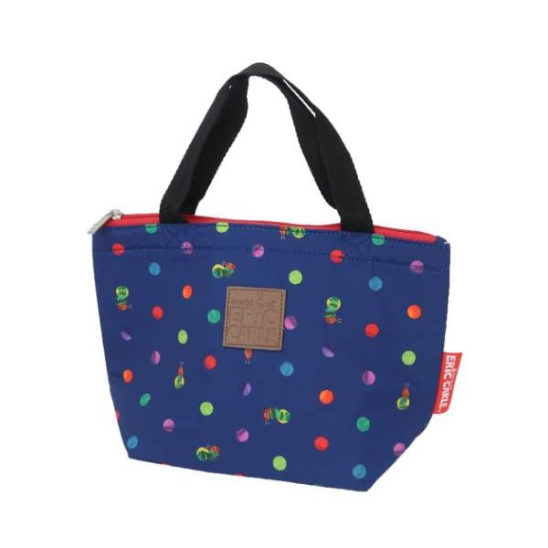 「トートバッグ」 はらぺこあおむし グッズ トートバッグ 絵本キャラクター 保冷ミニトート ドット柄 はらぺこあおむしの可愛らしい新作マザー雑貨シリーズ エリックカールの大人気絵本[はらぺこあおむし]がかわいいグッズになって登場  こちらは...