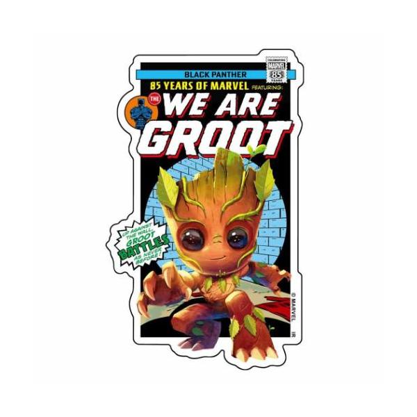 「ステッカー：キャラクター」 WE ARE GROOT ダイカットシール ダイカットステッカー A MARVEL インロック スマホケースやステーショナリーのデコレーションに 大人気[ガーディアンズ オブ ギャラクシー]からNEWグッズが登...