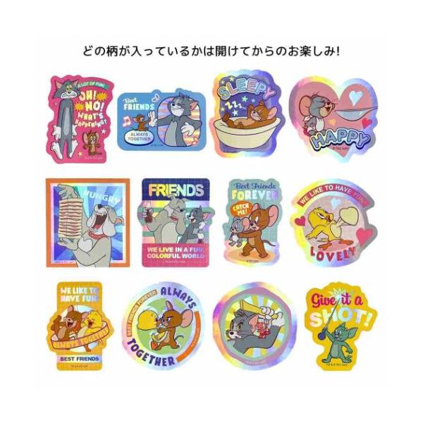 「ステッカー：キャラクター」 トムとジェリー オーロラステッカーコレクション12種の内どれか1つ ダイカットシール COLORFUL FRIENDS ワーナーブラザース キャラクター 全部集めたくなるトレーディングシリーズ 大人気トム＆ジェ...