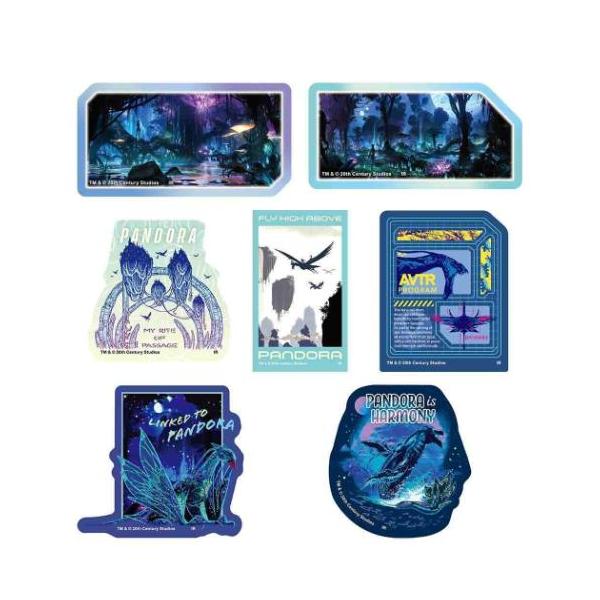 「ステッカー：キャラクター」 メタリックステッカー7枚セット アバター ダイカットシール インロック 人類とナヴィ族の資源を巡る戦争に巻き込まれる物語 世界歴代興行収入第1位を獲得した2009年公開映画[アバター]こちらはかっこいい[ステッ...