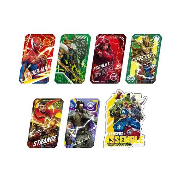 「ステッカー：キャラクター」 ダイカットシール MAVEL RIVALS マーベルライバルズ クリアステッカーセット 7枚入り MARVEL インロック スマホケースに挟んだり、身の回りのアイテムをアレンジ 男女共に大人気[MARVEL/マ...