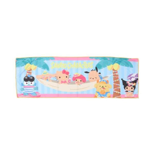 「ひんやりタオル」 クールタオル サンリオキャラクターズ クールマフラー Sanrio バケーション 熱中症対策 濡らして振ると劇的な冷たさになるアウトドアクールマフラ― 大人気サンリオキャラクターグッズにまたまた可愛いnewアイテム登場こ...