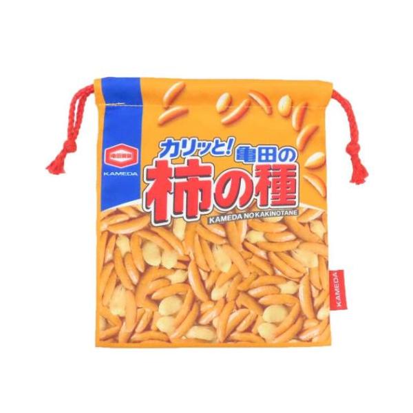 「巾着袋」 巾着袋 亀田の柿の種 巾着 きんちゃくポーチ お菓子パッケージ ジェイズプランニング コップ入れやコスメ入れなどイロイロ使えるキャラポーチ みんな大好きお菓子のパッケージのかわいい雑貨シリーズこちらは定番アイテム[巾着ポーチ]お...