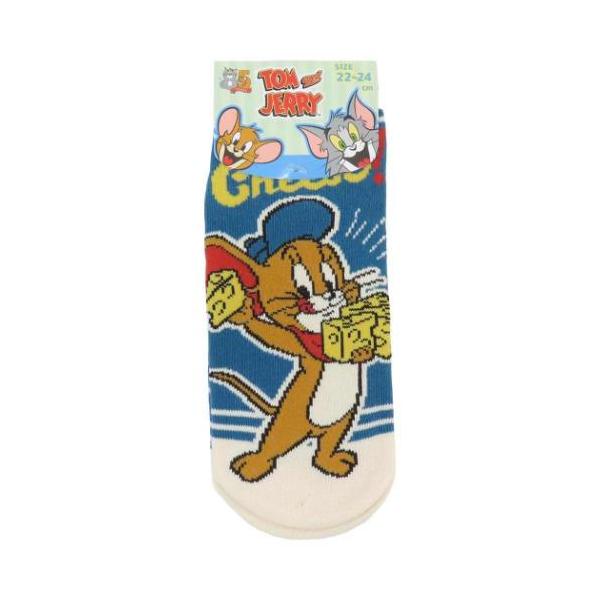 「靴下：レディース」 トムとジェリー ジャガードソックス 女性用靴下 ハット ワーナーブラザース キャラクター ウキウキしちゃうほどの可愛いくつしたはいかが？ 大人気トム＆ジェリーグッズにまたまた可愛いnewアイテム登場こちらは超人気アイテ...