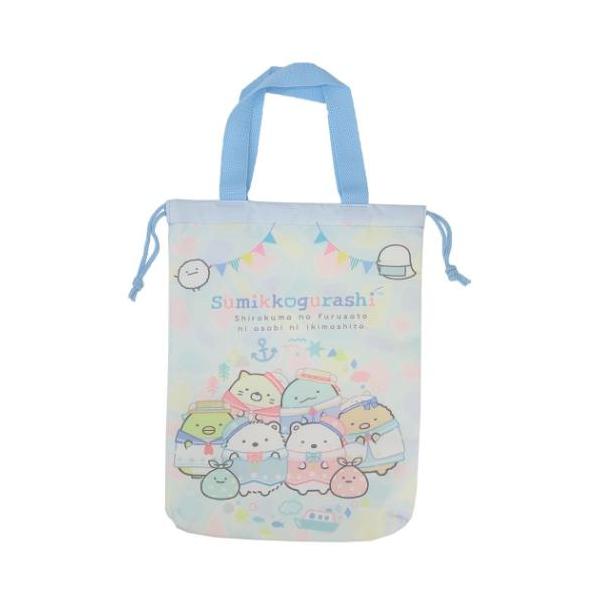 「シューズバッグ」 すみっコぐらし 巾着シューズバッグ サンエックス 運動靴かばん キャラクター しろくまのふるさと 新入学の準備はお済みですか？可愛い雑貨で揃えちゃおう サンエックスの大人気キャラクター[すみっこぐらし]のキュートなスクー...