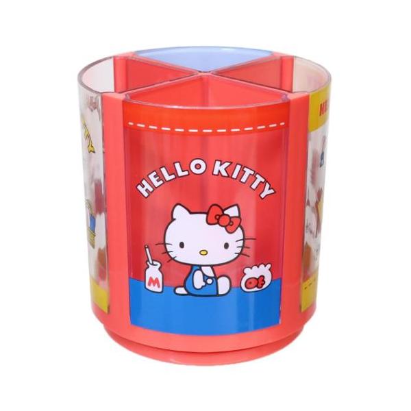 「卓上収納」 ハローキティ 回る ペンスタンド 回転 ペン立て レッド サンリオ キャラクター ペンスタンドが回転するので取り出しやすい 大人気サンリオキャラクターグッズにまたまた可愛いnewアイテム登場こちらは大ヒットアイテム[回転ペンス...