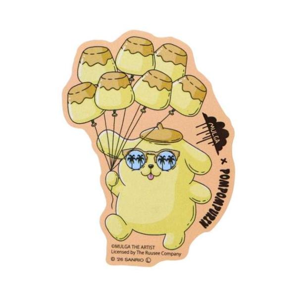 「ステッカー：キャラクター」 ダイカットシール モルガxサンリオキャラクター ステッカー Sanrio ポムポムプリン デコシール スマホステッカー モルガxサンリオキャラクターズコラボシリーズ シドニーに拠点を置くイラストレーター[モルガ...