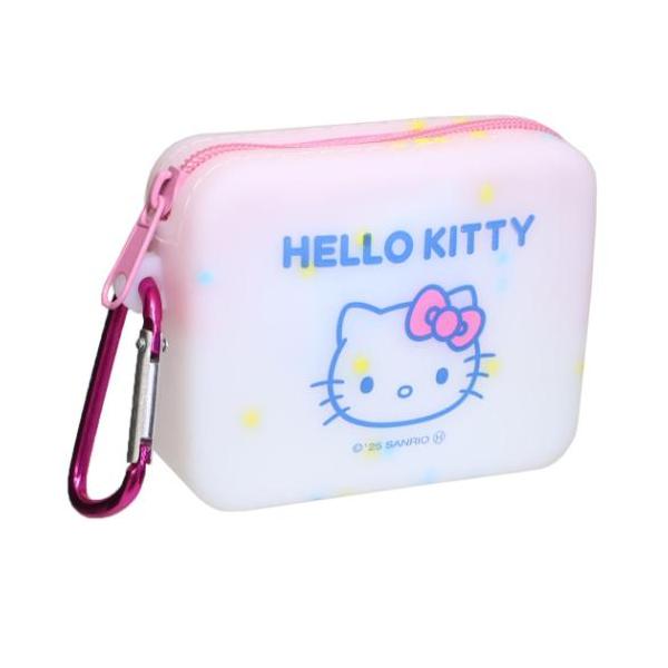 「ミニポーチ クリアポーチ」 ハローキティ グッズ ミニポーチ サンリオ キャラクター シリコンミニカラビナポーチ シリコンのカラーチップが散りばめられていて透け感が可愛い 大人気サンリオキャラクターグッズにまたまた可愛いnewアイテム登場...