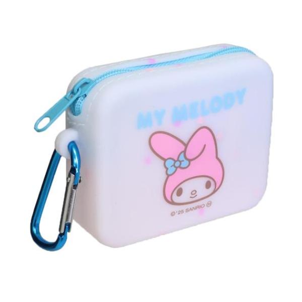 「ミニポーチ クリアポーチ」 マイメロディ ミニポーチ シリコンミニカラビナポーチ サンリオ シリコンのカラーチップが散りばめられていて透け感が可愛い 大人気サンリオキャラクターグッズにまたまた可愛いnewアイテム登場こちらはかわいい[カラ...