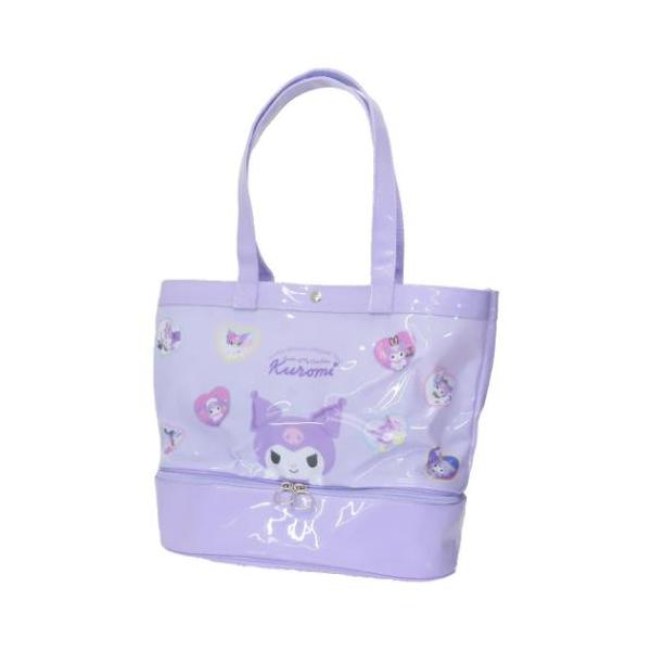 「プールバッグ」 クロミ グッズ プールバッグ キャラクター 2層トートバッグ パープル 海やプールはもちろん、キャンプ等の時にも大活躍のビーチバッグ 大人気サンリオキャラクターグッズのサマーレジャーシリーズこちらは夏の定番アイテム[ビニー...