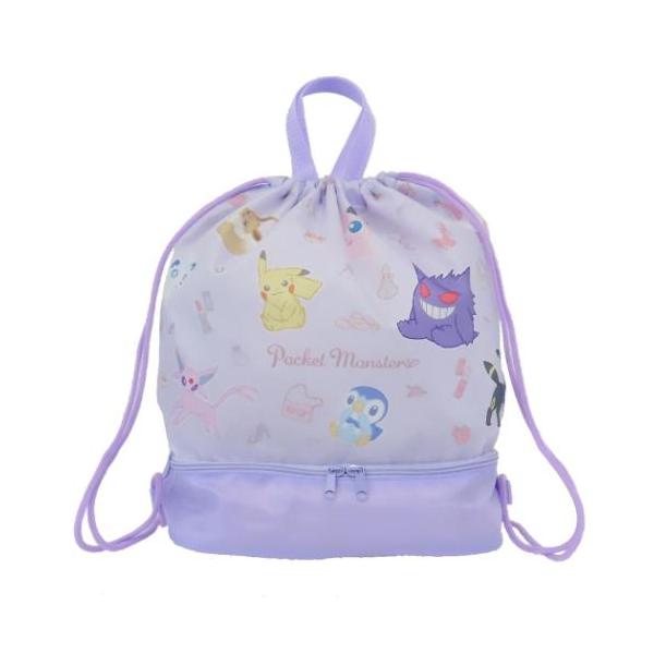 「プールバッグ」 ポケットモンスター キャラクター プールバッグ 2層ナップサック パープル ポケモン 海やプールはもちろん、キャンプ等の時にも大活躍のビーチバッグ 大人気[POCKET MONSTER/ポケットモンスター]のサマーレジャー...