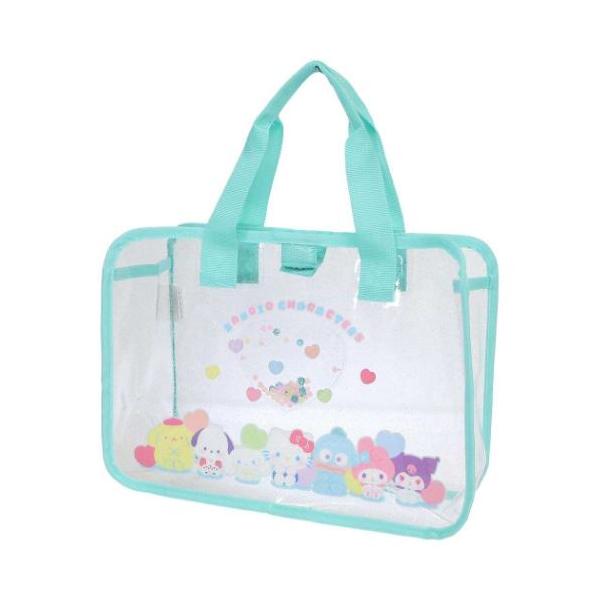 「プールバッグ」 PVCトートバッグ サンリオキャラクターズ プールバッグ Sanrio マルヨシ ミント 海やプールはもちろん、キャンプ等の時にも大活躍のビーチバッグ 大人気サンリオキャラクターズのサマーレジャーシリーズこちらはクリア素材...