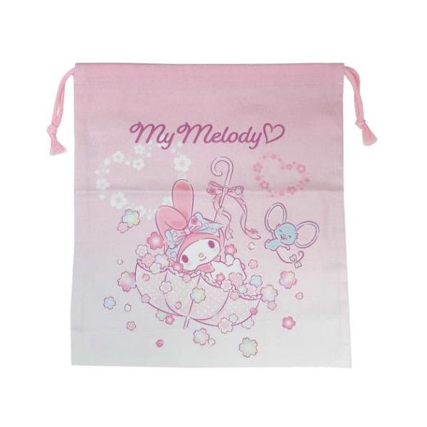 「巾着袋」 マイメロディ グッズ 巾着袋 サンリオ キャラクター 巾着L 体操服を入れたり旅行用などイロイロ使えるビッグ巾着 大人気サンリオキャラクターのスクール雑貨シリーズこちらはとっても可愛い[きんちゃく袋L]体操着と一緒にタオルも入れ...