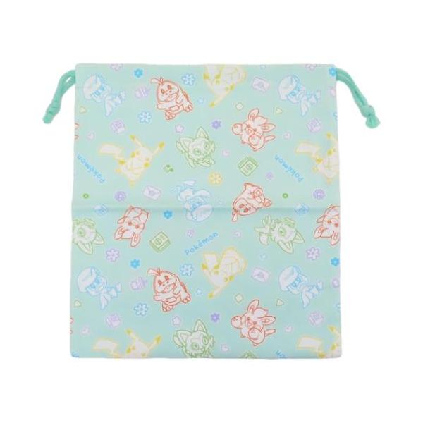「巾着袋」 ポケットモンスター 巾着M 巾着袋 ミント ポケモン キャラクター 着替えを入れたり、体育館靴をいれるのにぴったりな巾着 大人気[POCKET MONSTER]のキュートな学童雑貨シリーズこちらはとっても可愛い[きんちゃく袋M]...