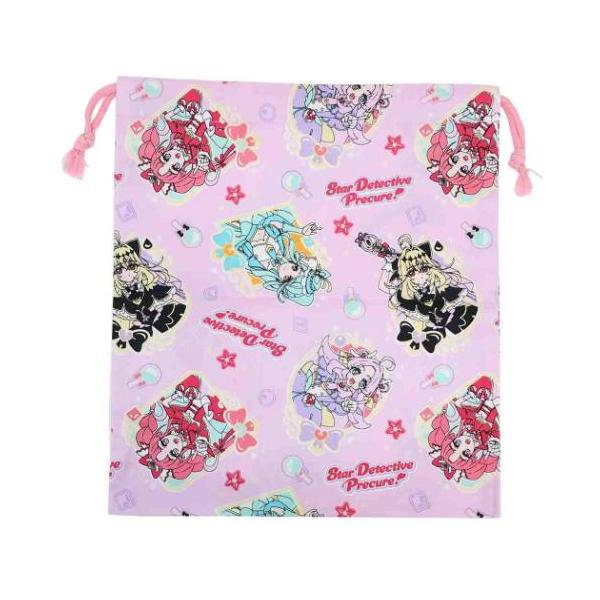 「巾着袋」 名探偵プリキュア！ アニメキャラクター 巾着袋 巾着M キルティング素材のママの手作り風バッグで通園通学もバッチリ シリーズ第23作目となる探偵をモチーフにした[名探偵プリキュア！]のキュートな学童雑貨シリーズこちらはとっても可...