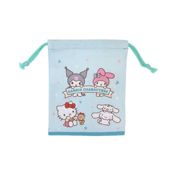 「巾着袋」 キャラクター巾着 サンリオキャラクターズ 巾着袋 サンリオ マルヨシ S ミント 幼稚園や小学校でのコップ袋や旅行用のポーチとして大活躍 大人気サンリオキャラクターズの可愛らしいスクール雑貨シリーズこちらは小物を入れたりしておく...