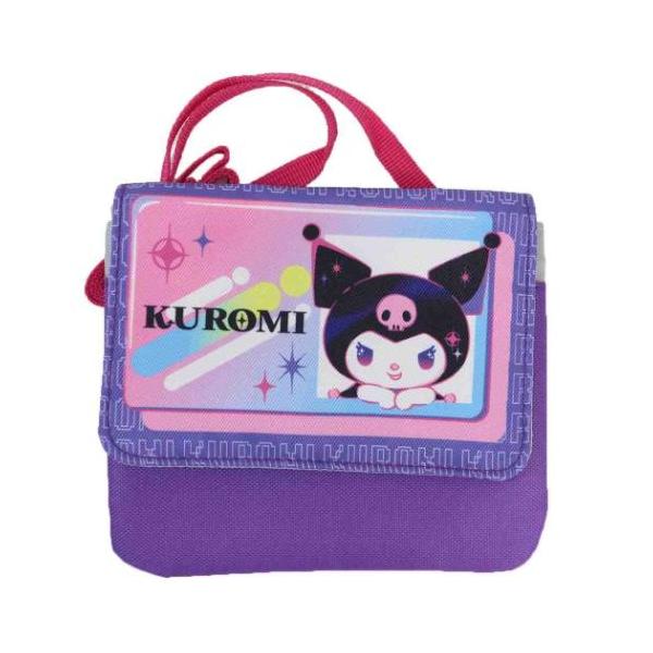 「クリップポケット」 クロミ サンリオ キャラクター クリップポケット クリップポケットショルダー付き パープル ポケットがない服でもクリップで簡単に取り付け出来る 大人気サンリオキャラクターのスクール雑貨シリーズこちらはハンカチやティッシ...