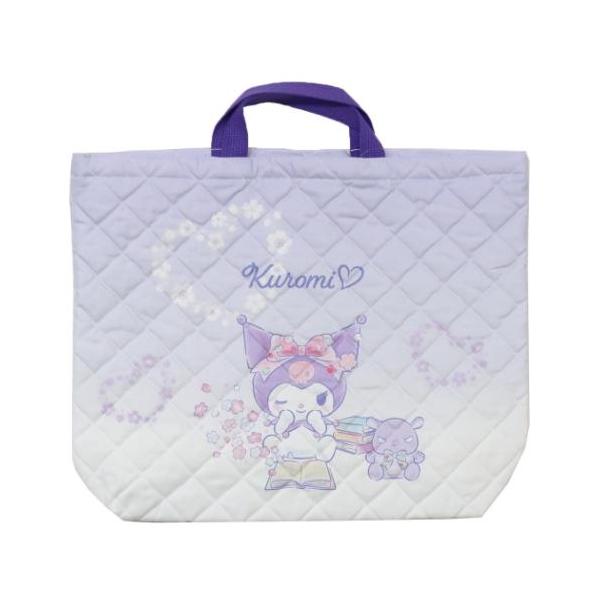 「レッスンバッグ キルトバッグ」 クロミ キルトレッスンバッグ大 レッスンバッグ パープル サンリオ キャラクター キルティング素材のママの手作り風バッグで通園通学もバッチリ 大人気サンリオキャラクターのスクール雑貨シリーズこちらは定番アイ...