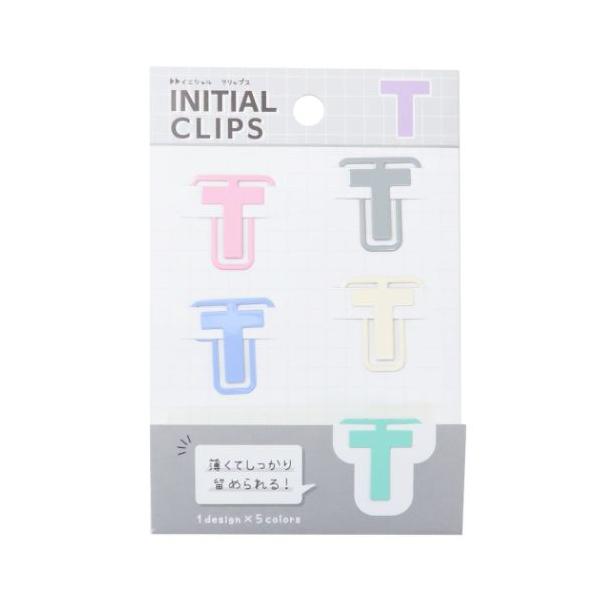 「クリップ マグネット」 クリップ イニシャルクリップス T カミオジャパン 本やノートのブックマークやインデックスにぴったり ノートや本、スケジュール帳のしおりやブックマークにぴったりな[インデックスメタルクリップ]にイニシャルデザインが...