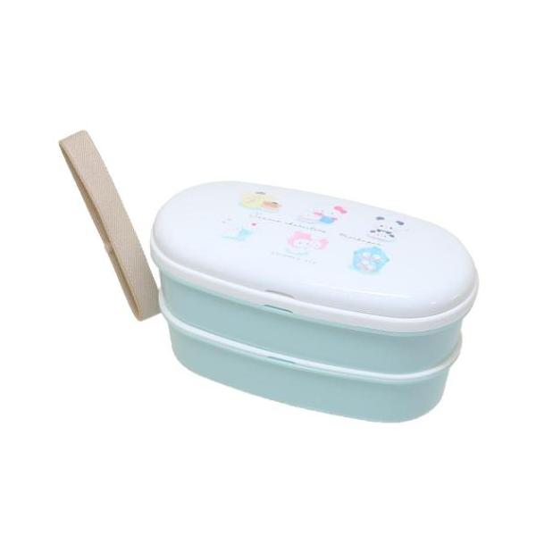「お弁当箱 シール容器」 サンリオキャラクターズ もちもちぱんだ グッズ お弁当箱 キャラクター 楕円レンジ2段ランチボックス はし付き キャラカフェ 新入学 サンリオキャラクターズxもちぱんのかわいいランチ雑貨シリーズ 入学 新学期にぴっ...