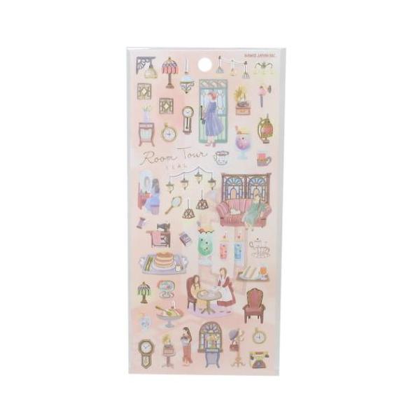 「その他シール」 デコステッカー ROOM TOURシール シール カミオジャパン レトロモダン まるでルームツアーしているようなお部屋のシール 毎日が楽しくなるキュートな雑貨シリーズこちらは定番人気アイテム[シール]まるでルームツアーして...