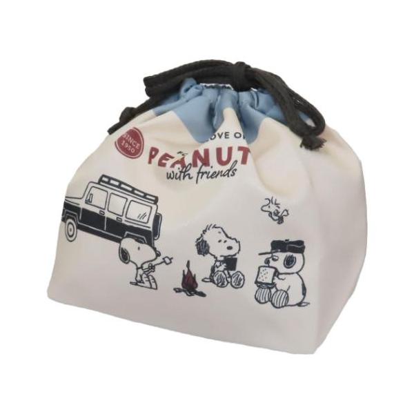 「ランチ巾着」 スヌーピー ピーナッツ キャラクター ランチ巾着 お弁当きんちゃくポーチ ENJOY WAGON スヌーピーのかわいいランチ雑貨シリーズ 大人気PEANUTS/SNOOPYグッズにまたまた可愛いnewアイテム登場こちらはお弁...