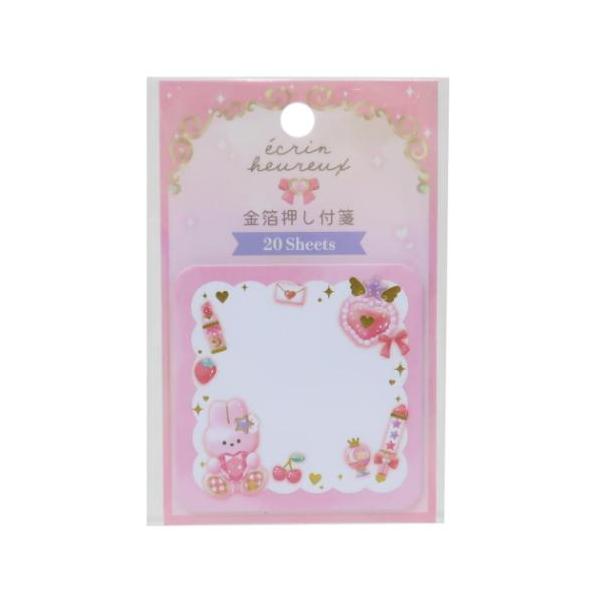 「付箋」 付せん ECRIN HEUREUX エクランウルー 箔押し付箋 魔法少女 事務用品 伝言 シールで大好評エクランウルーの可愛い文具シリーズ 毎日が楽しくなるキュートなステーショナリーシリーズこちらは定番ステーショナリー[箔押しふせ...