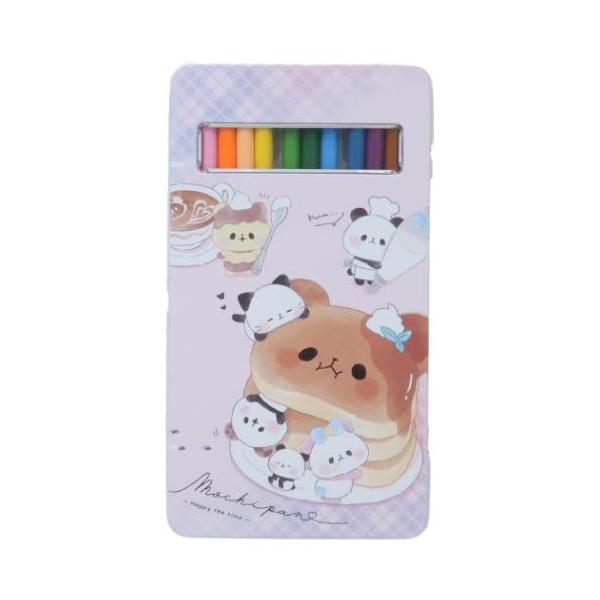 「鉛筆」 色鉛筆 缶ケース入12色色鉛筆 もちもちぱんだ もちもちティータイム カミオジャパン 新学期に可愛い雑貨や文具で揃えちゃおう 毎日が楽しくなるキュートなZAKKAシリーズこちらはとっても可愛い[いろ鉛筆]12色セット[黒/赤/ピン...