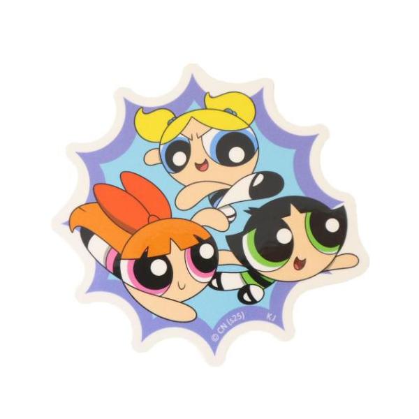 「ステッカー：キャラクター」 パワーパフガールズ ミニデコステッカー ダイカットシール キャラクター とんでいく 耐水耐光で屋外仕様も出来る可愛いミニデコステッカー スーパーパワーを持ったブロッサム バブルス バターカップの3人娘が大活躍す...