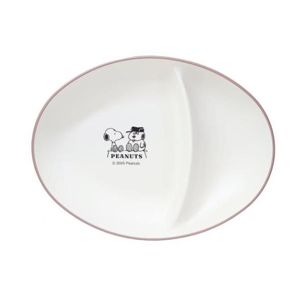 「中皿」 スヌーピー グッズ 中皿 キャラクター オーバルプレート仕切り付き CONTENT＆HAPPY 軽くて割れにくい！小さなお子様でも安心して使える 大人気[PEANUTS/SNOOPY]グッズにまたまた可愛いnewアイテム登場軽くて...