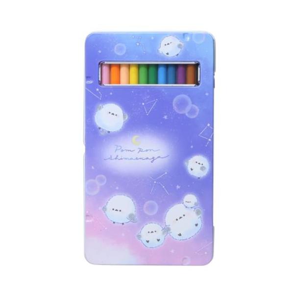 「鉛筆」 色鉛筆 缶ケース入り12色いろえんぴつ ぽんぽんシマエナガ 新入学に可愛い雑貨や文具で揃えちゃおう 入学 新学期に大喜び間違いナシのステーショナリーシリーズこちらはとっても可愛い[いろ鉛筆]12色セット[黒/赤/ピンク/緑/黄緑/...