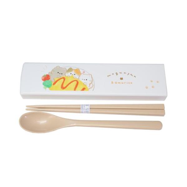 「箸 おはしセット」 コンビセット もぐにゃん 抗菌 ツインセット スライド式 おはし＆スプーン もぐにゃんのかわいいランチ雑貨シリーズ 入学 新学期にぴったりのキュートなランチ雑貨シリーズこちらはお箸とスプーンがセットになったコンビセット...